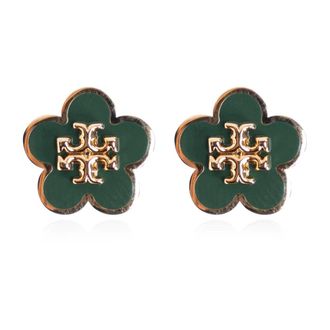 Tory Burch Femme, Accessoires, Vert, Taille: ONE Size Boucles doreilles motif floral