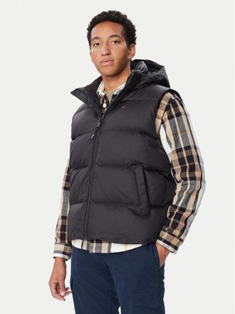 Tommy Jeans Weste Essential DM0DM20465 Schwarz Regular Fit