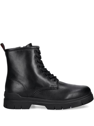 HUGO BOSS lace-up zip boots - Noir