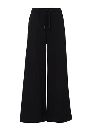Comma Wide-Leg-Hose aus Jersey mit Elastikbund und Biese