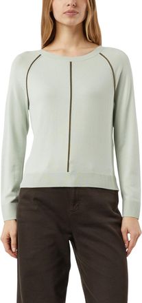 Comma Feinstrickpullover aus Viskosemix mit Kontrastreifen