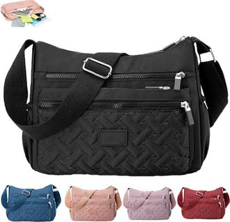 Generic Sac &agrave; bandouli&egrave;re classique de luxe, sac &agrave; bandouli&egrave;re multicouche de grande capacit&eacute; en nylon imperm&eacute;able, pour les femmes &eacute;l&eacute;gantes/d&eacute;contract&eacute;es, N
