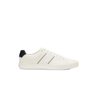 HUGO BOSS Homme, Chaussures, Blanc, Taille: 45 EU Baskets en Cuir Blanc - Aiden