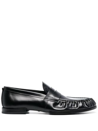 Tod's Penny-Loafer mit geraffter Optik - Schwarz