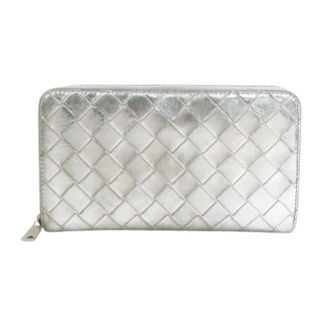 Bottega Veneta Portefeuille en cuir doccasion - Femme - Pre-owned - Gris - Taille: ONE Size