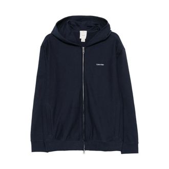 Calvin Klein Micro Logo Double FZ Hoodie - - Sweatshirts & Hoodies - Herren - Blau - L
