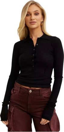The Attico Femme, Tops, Noir, Taille: 38 FR Pull avec Col