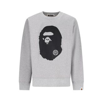 A Bathing Ape Big Ape Head Crewneck Sweatshirt - - Sweatshirts & Hoodies - Herren - Grau - S