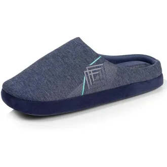 Isotoner Chaussons mules Homme Marine chin&eacute; diamant