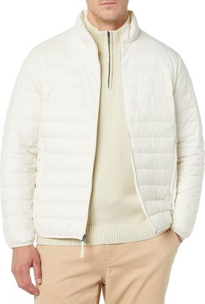 Amazon Essentials Herren Verstaubare, Leichte, Wasserabweisende Pufferjacke (Erhältlich In Big & Tall), Hellbeige, XXL