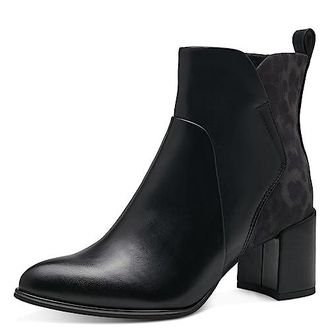Marco Tozzi Femme 2-25096-41 005 Bottines &agrave; Talons, Black Leo, 39 EU