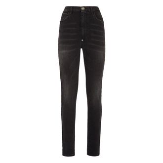 Philipp Plein Femme, Jeans, Noir, Taille: W30 Super High Waist Jegging