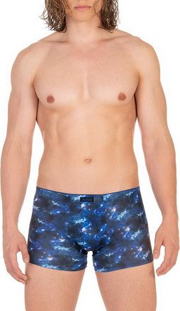 Bruno Banani Herren Shorts blau Mikrofaser/Funktion Geprintet