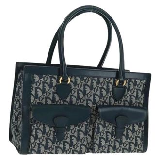 Dior Sac &agrave; main en toile Trotter Pre-owned - Femme - Pre-owned - Bleu - Taille: ONE Size