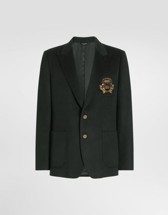 Dolce & Gabbana Einreihige Jacke Portofino Aus Kaschmir - Mann Anz&uuml;ge Und Blazer Gr&uuml;n 52