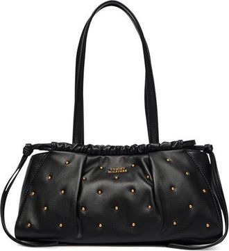 Tommy Hilfiger Handtasche Soft Leather Shoulder Bag Studs AW0AW19338 Schwarz