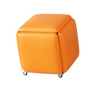 Generic Stapelbarer osmanischer W&uuml;rfelstuhl mit R&auml;dern, quadratische osmanische Hocker aus Leder, for Schlafzimmer, Eigentumswohnungen, Wohnzimmer, Esszimmer,