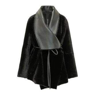 BLANCHA Straight Merino Jkt - - Jackets - Damen - Schwarzk - S