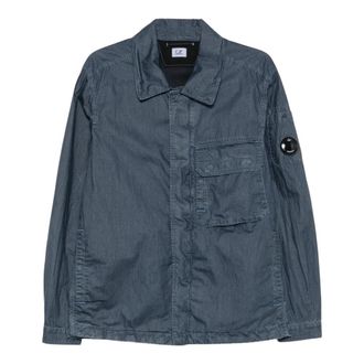 C.P. Company 50 Fili Wax Zipped Lens Overshirt - - Jackets - Herren - Blau - S