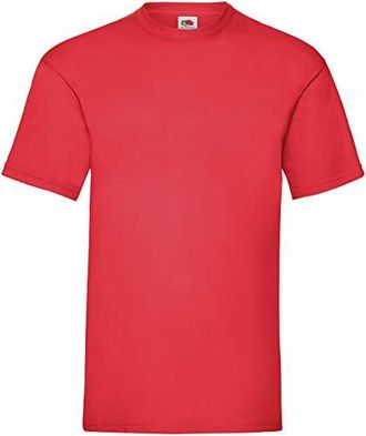 Fruit Of The Loom Fruit Of The Loom Mens Valueweight Ras De Cou, T-Shirt Manche Courte, pas Col En V - Rouge, XL