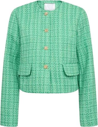 Co'Couture Femme, Vestes, Vert, Taille: 44 FR Tweed Jacket