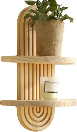 Generic Boho -Regal - Dekorative St&auml;nder, Lagerung | Badezimmerregale mit Bildschirmfunktion B&uuml;cherregal Kerzenhalter f&uuml;r Schreibtisch B&uuml;cherregal Waschtisch 