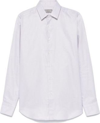 Canali Geometrisch gemustertes Hemd - Grau