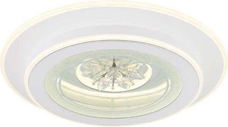 Globo Lighting Globo Lighting - led Deckenleuchte Kristalle Deckenlampe mit Fernbedienung Tageslichtleuchte dimmbar, cct Timer, 36W 1750Lm warm-kaltweiß, d 46 cm