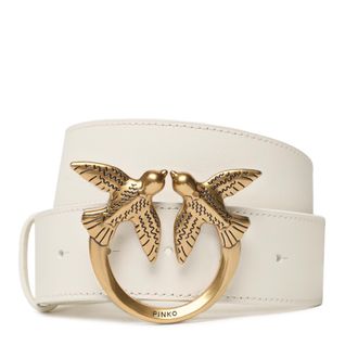 Pinko Dameng&uuml;rtel Pinko Love Berry H4 Belt PE 23 PLT01 100120 A0F1 Wei&szlig;