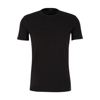 Tom Ford Baumwoll Stretch Jersey Rundhals T-Shirt - - Tops - Herren - Schwarzk - 2XL