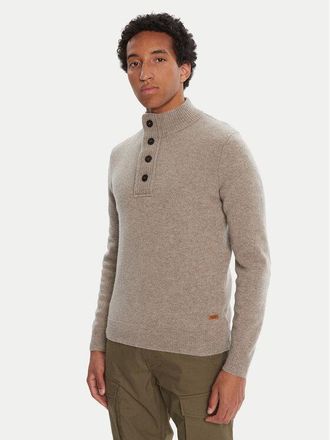 Barbour Pullover Patch Half Zip MKN0585ST51 Beige Regular Fit