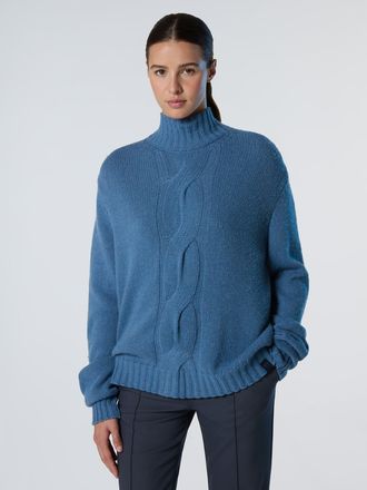 North Sails Pullover Stehkragen mit Maxi-Zopfstrick