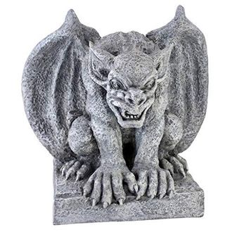 Design Toscano Gomorrah der Gargoyle Gothic-Dekostatue, Polyresin, steingrau, 28 cm