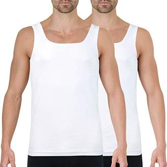 Athéna Duo Choc - Maillot de corps - Uni - Lot de 2 - Homme - Blanc - Medium (Taille fabricant: 3)