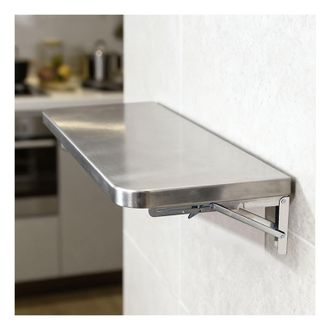 Generic An Der Wand Montierter Klapptisch, Schwimmender Computertisch Aus Edelstahl, Robuste W&auml;schemontagestation, 50 Kg Tragf&auml;higkeit for Schlafzimmer Und B&uuml;