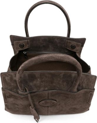 Tod's Grained Leather Tote Bag - Brown
