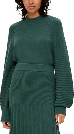 s.Oliver Damen Pullover Langarm Blue Green 34