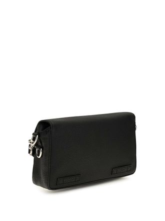 Fendi Mens Leather Crossbody Bag Flow Romano Black Calf Shoulder