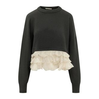 Alberta Ferretti Pull col rond - Femme - Pulls - Noir - Taille: 40 FR