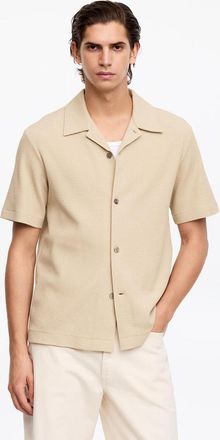 Arket Jerseyhemd Mit Waffelmuster -Beige