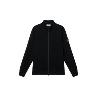 Stone Island Schwarzer Wollpullover mit hohem Kragen - - Jackets - Herren - Schwarzk - M