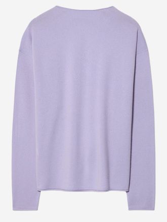 Guest In Residence Womens Cashmere Sweater Lilac