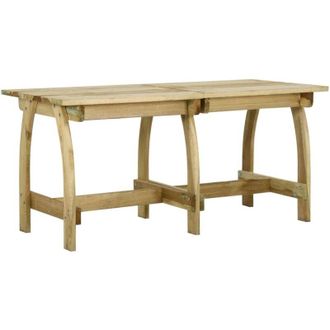 vidaXL Vidaxl - Table de jardin 160x74x75 cm Bois de pin impr&eacute;gn&eacute;