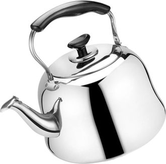 Cabilock Edelstahl Wasserkocher Mit Pfeife F&uuml;r Tee Und Andere Getr&auml;nke Mit Griff Und Umlenkfunktion Gegen &Uuml;berlaufen Einfach Zu Reinigen Bedienen