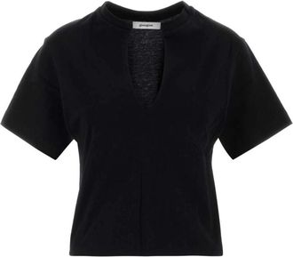 Gimaguas Femme, Tops, Noir, Taille: 42 FR Alina Short Sleeve Cutout Tee