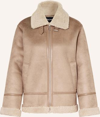Darling Harbour Darling Harbour Jacke In Lederoptik Mit Teddyfell braun