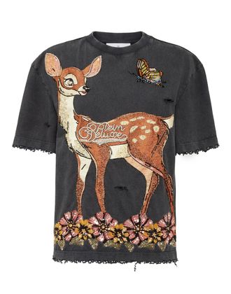 Philipp Plein Man Fit Destroyed T-Shirt Fairy