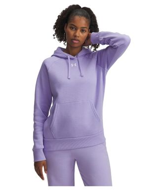 Under Armour Damen Rival Fleece Hoodie, (538) Transparent/Wei&szlig;, XL