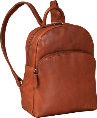 STILORD Linnea Damen Rucksack Elegant Klein Vintage Lederrucksack für Frauen Daypack Cityrucksack Mini Backpack Handtasche Schultertasche aus echtem Leder, Fa