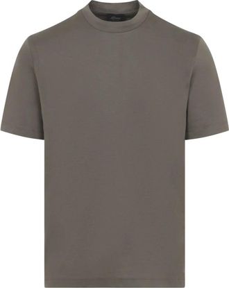 Brioni T-shirt en jersey de coton - Homme - Tops - Brun - Taille: L